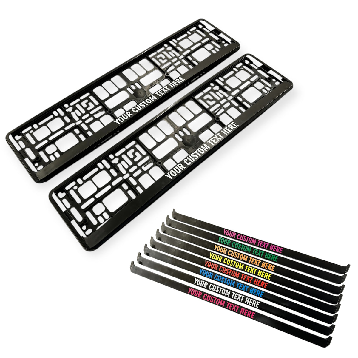Custom Number Plate Frames (x2/Pair) — Fresh Plates
