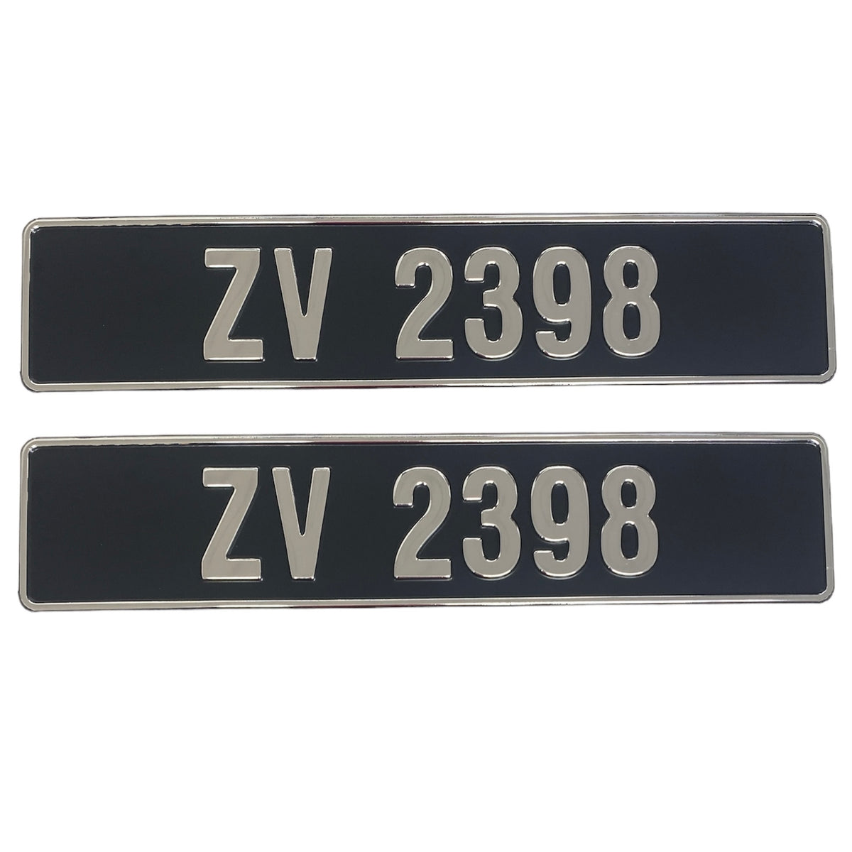 Vintage Chrome - Number Plates (x2) — Fresh Plates