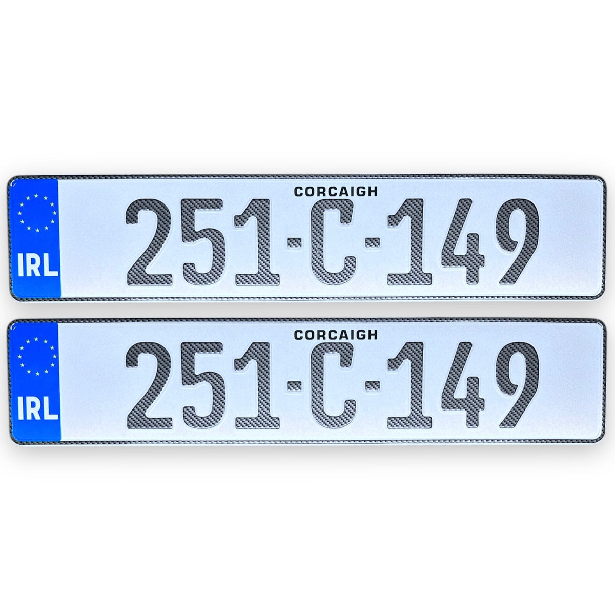 Carbon German Pressed - Number Plates (x2) — Fresh Plates
