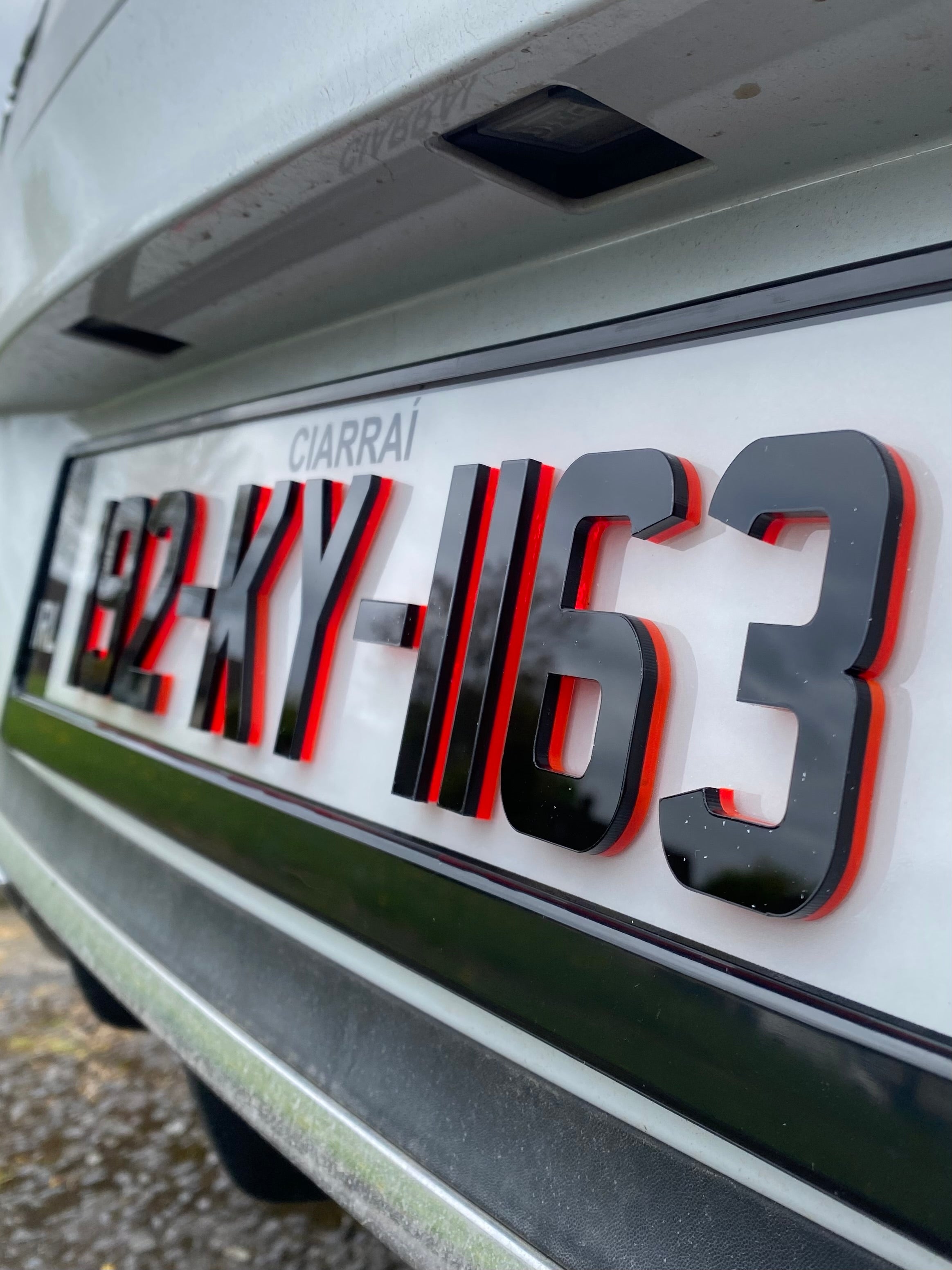Neon Red 4D - Number Plates (x2) – Fresh Plates