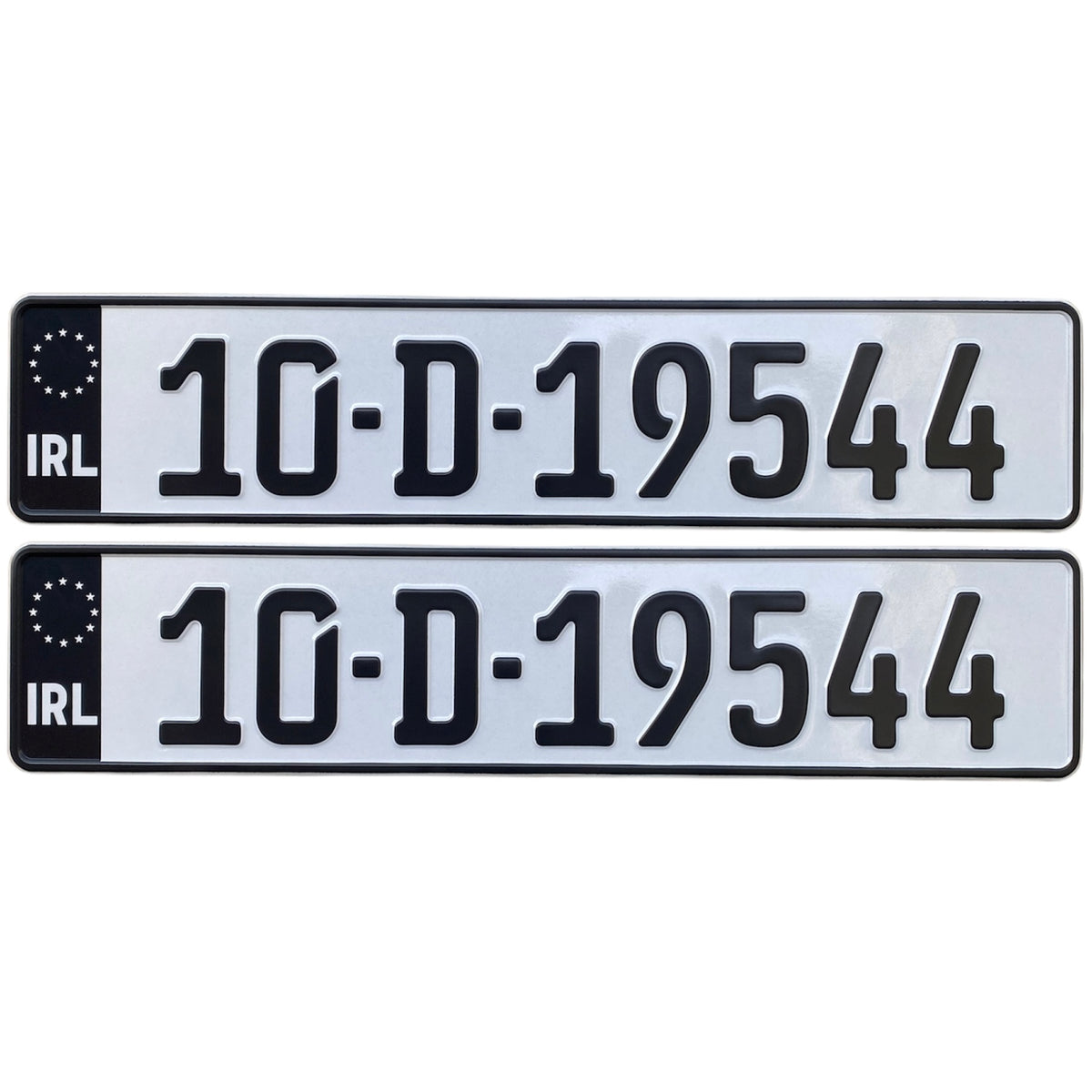 Blackout German Metal Pressed - Number Plates (x2) — Fresh Plates