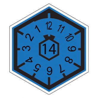 Blue Hex 2014 Safety Stickers (x2) — Fresh Plates