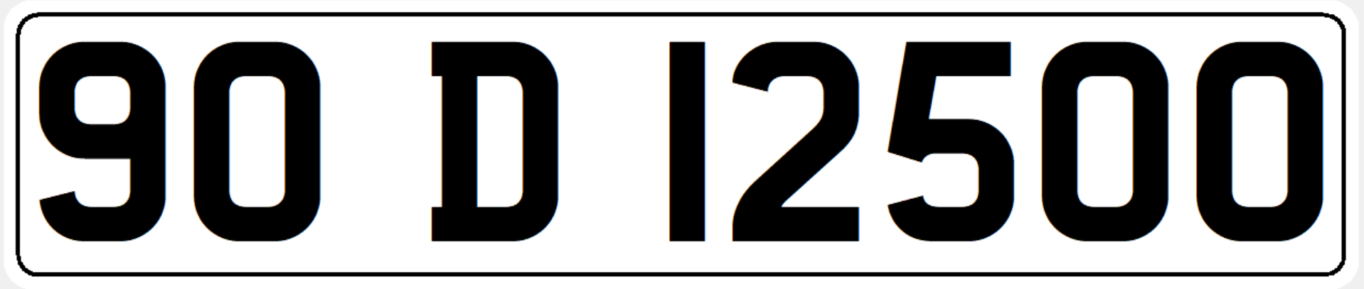 Classic Irish & UK White Number Plates (x2) — Fresh Plates