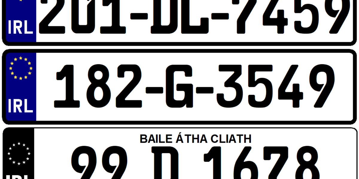 2D German Style - Number Plates (x2) — Fresh Plates