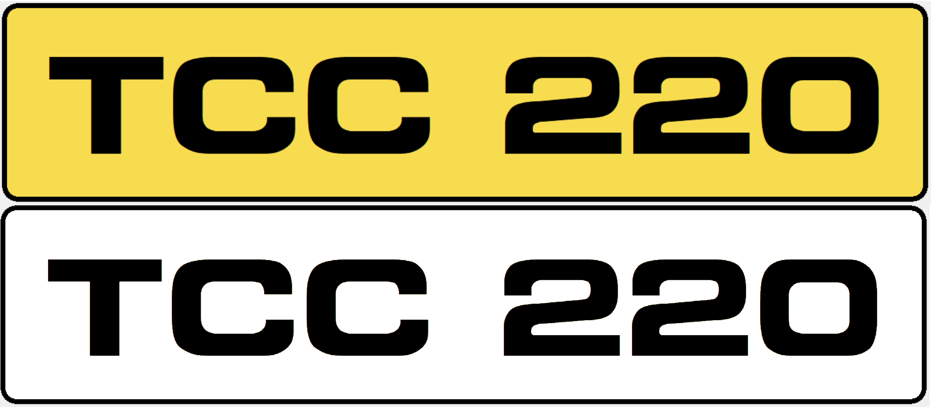 UK Metro Style - Number Plates (x2) – Fresh Plates
